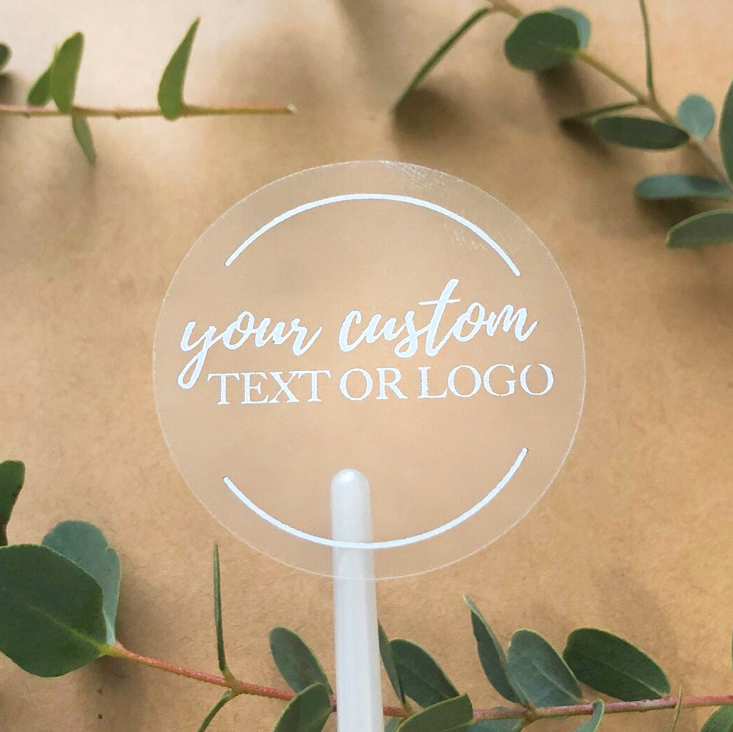 WHITE INK Clear Logo Stickers ROUND – Print Fella