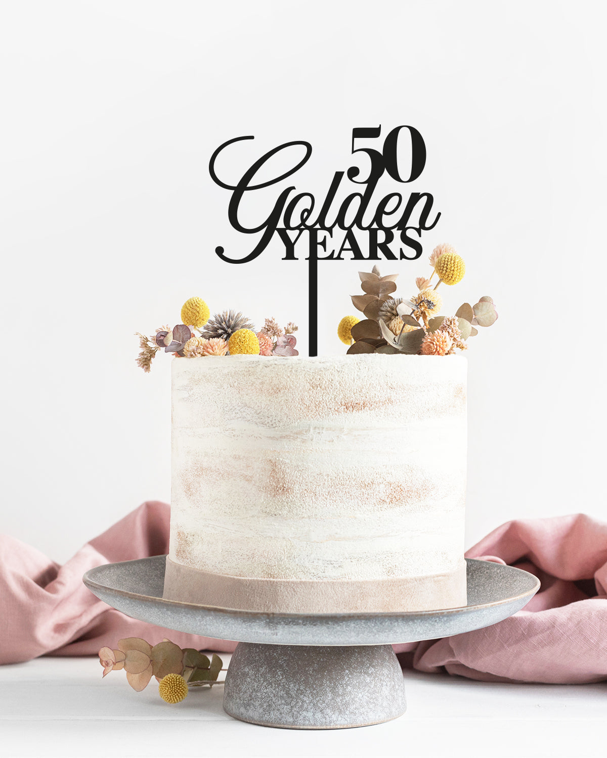 50 Golden Years Cake Topper – Print Fella