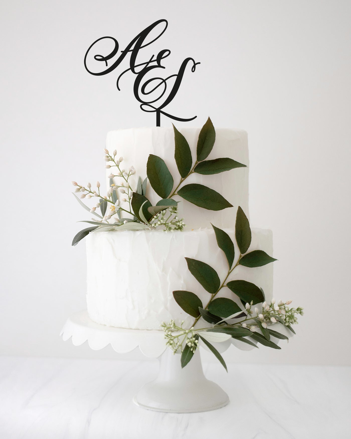 Wedding Initials Cake Topper CLASSY FONT – Print Fella