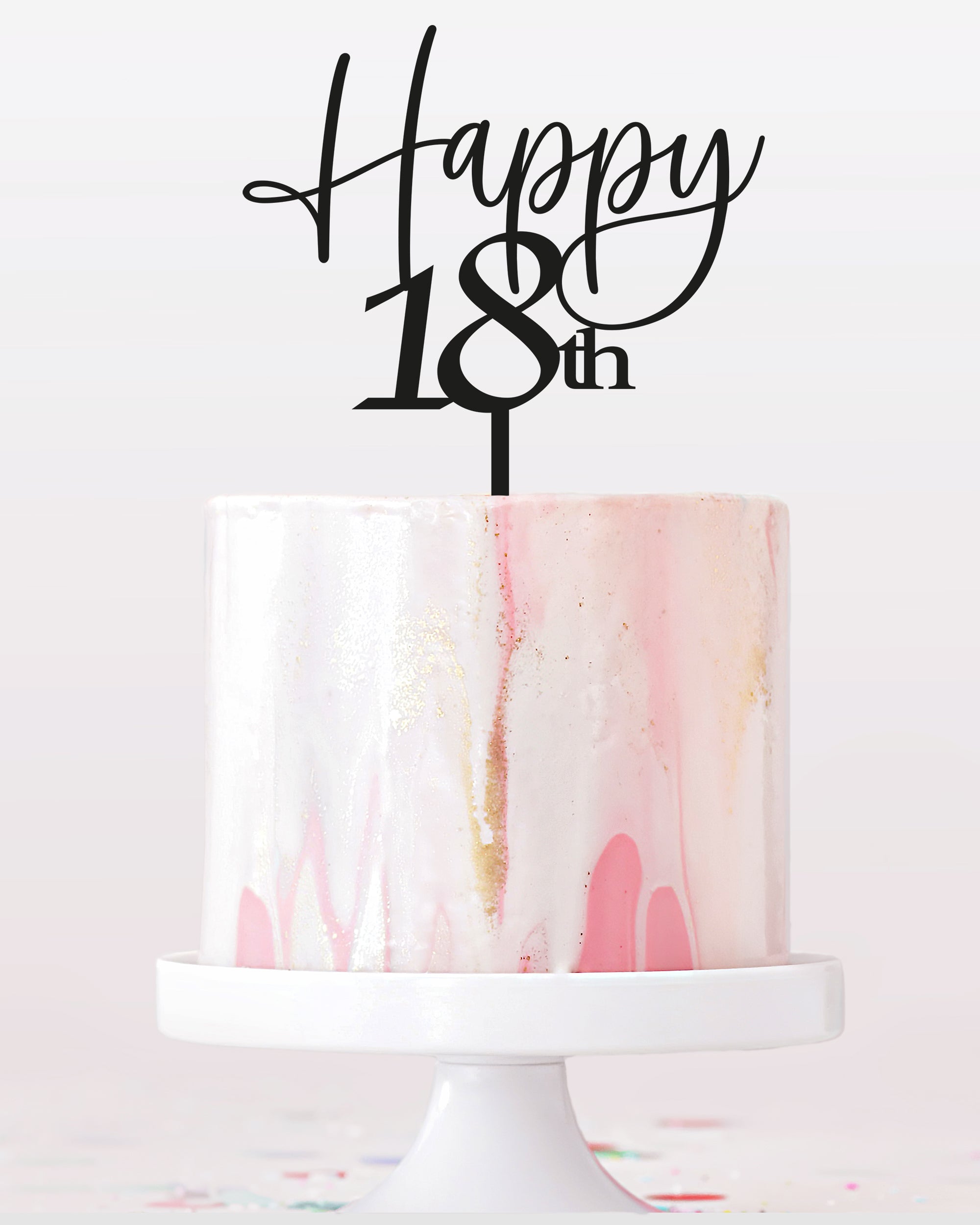 Happy 18th Cake Topper – Print Fella