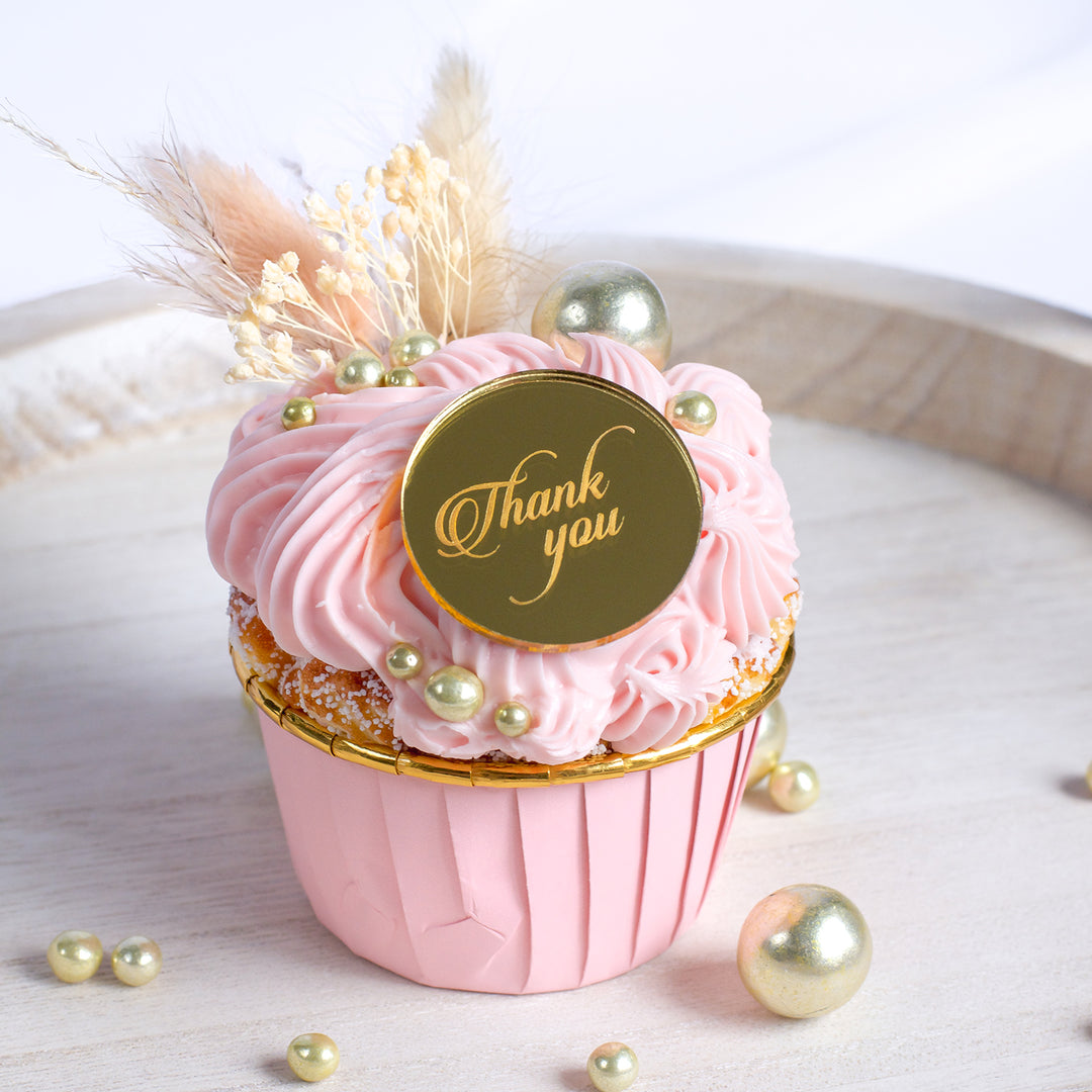 Acrylic Cupcake Disc Thank You Choose Your Design – Print Fella